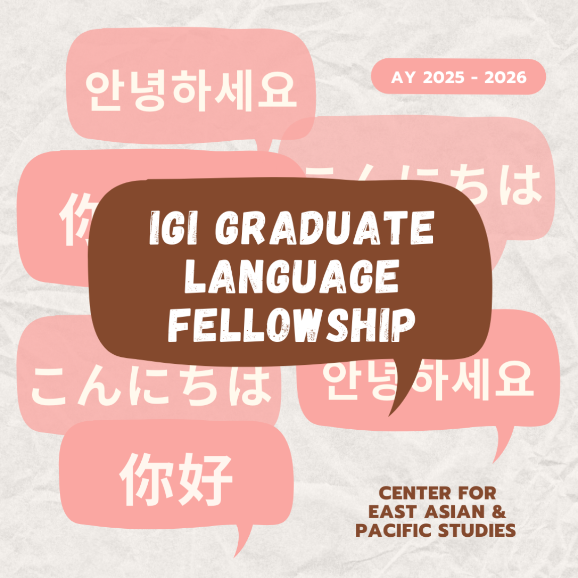 Call for Applications: AY 2025-2026 IGI Graduate Language Fellowship ...
